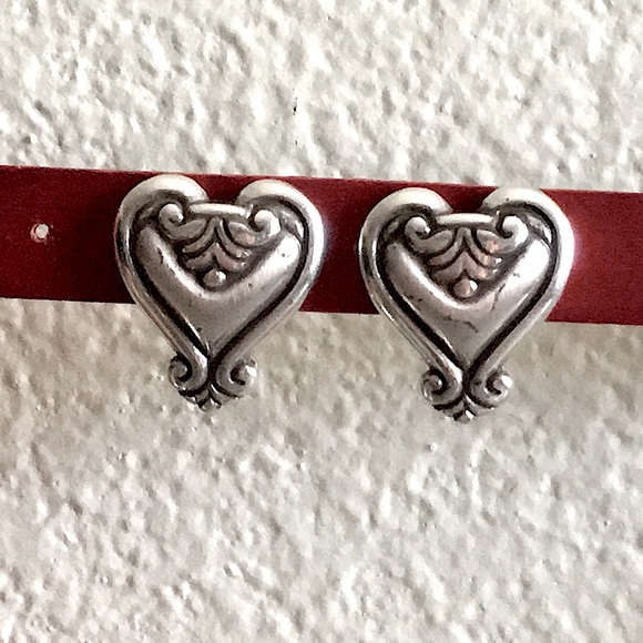 Brighton | Jewelry | Vtg Brighton Heart Clip Earrings | Poshmark